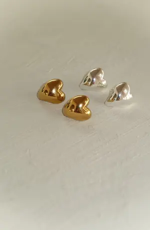 JOIANA JEWELRY Bubble Hearts Stud Earrings