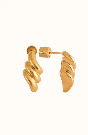 JOIANA JEWELRY Ford Hoop Earrings Gold