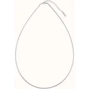 JOIANA JEWELRY Ribbed Choker Necklace - White Silver