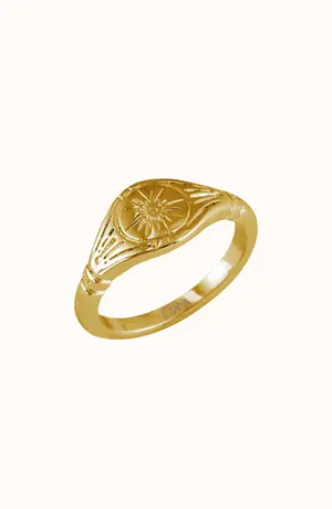 JOIANA JEWELRY Engraved Signet Ring - Gold