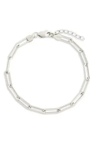 Sterling Forever Paper Clip Chain Link Bracelet - Silver