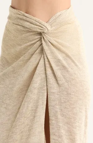 Elan Cover-up Maxi Skirt - Beige