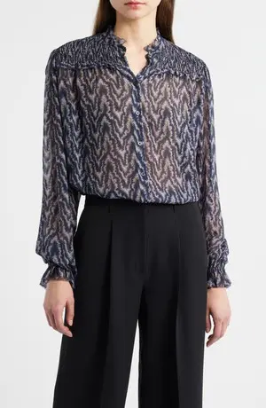 Hugo Boss Benvylla Chevron Print Shirt