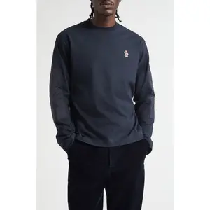Moncler Long Sleeve Mixed Media T-shirt