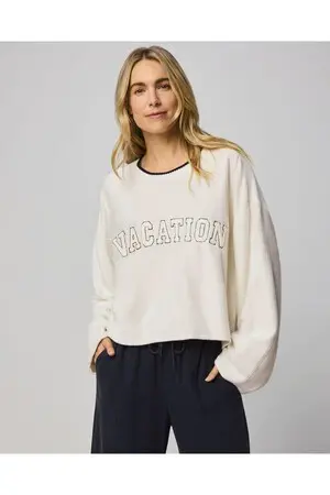 Splendid Vacation Graphic Pullover