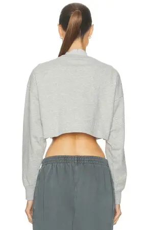 Beyond Yoga Luxefleece Boxy Pullover Sweatshirt - Light Heather Gray