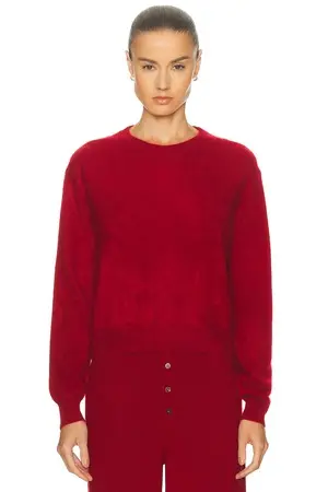 Guest In Residence Grizzly Crew Sweater - Ruby