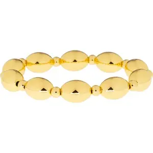 MARLYN SCHIFF Oversize Bead Stretch Bracelet - Gold