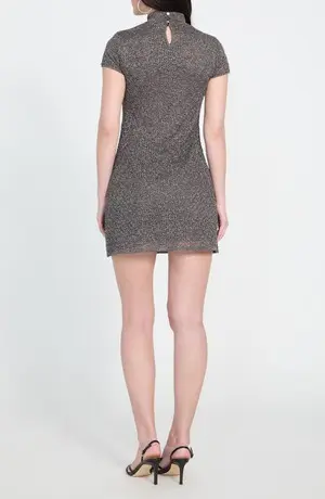 Guess Metallic Cutout Mini Dress