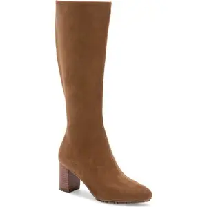 Aerosoles Brynn Block Heel Boot - Tobacco Suede