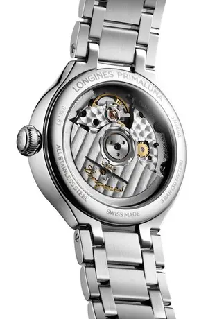 LONGINES Primaluna Diamond Bezel Moonphase Watch - Silver