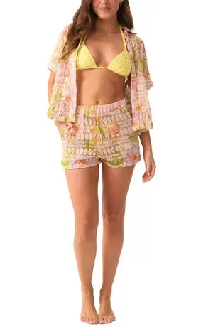 PQ Blake Button-up Cover-up Shirt - Petal Pink
