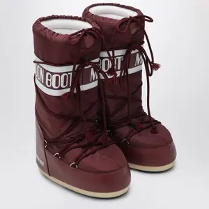 Moon Boot Icon Nylon Boots - Burgundy
