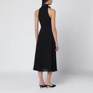 Alaïa Flared Midi Dress With Floral Detail