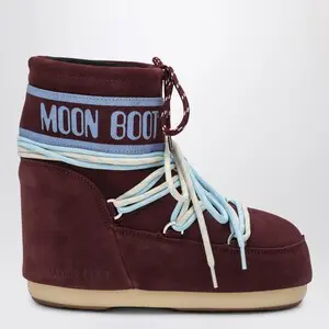 Moon Boot Icon Low Suede Boots - Burgundy