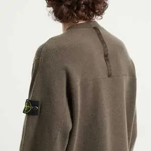 Stone Island Ribbed Wool Nylon Jumper