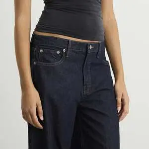 Good American Good Standard Baggy Cuffed Jeans