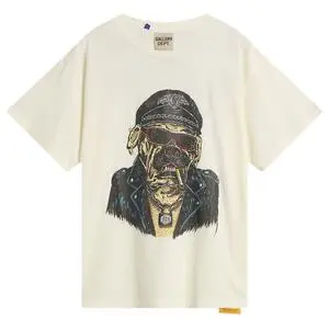 GALLERY DEPT. Biker Dog T-shirt - Lt Archival White