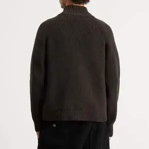 LE PERE Zipper Knit Cardigan