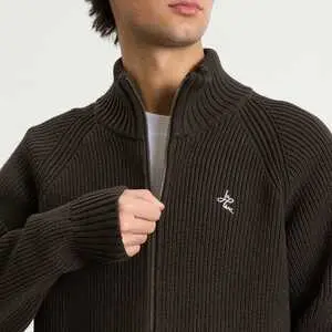 LE PERE Zipper Knit Cardigan