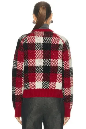 Guest In Residence Buffalo Plaid Cardigan