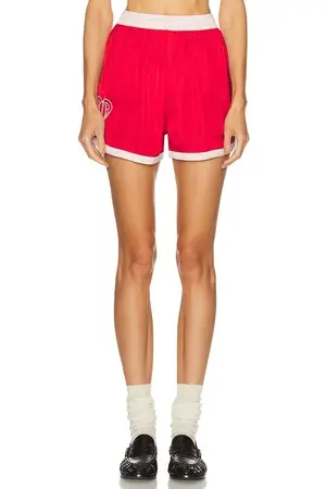 BODE Heart Deco Gym Short - Red