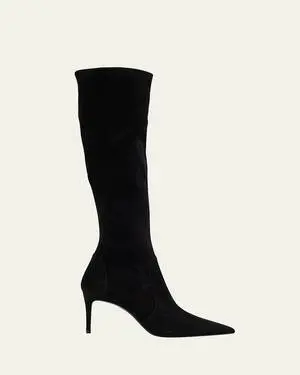 STUART WEITZMAN Suede Knee Boots - Fawn