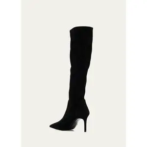 STUART WEITZMAN Suede Knee Boots - Fawn