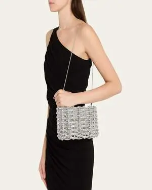 Simkhai Morgan Rhinestone-embellished Woven Clutch