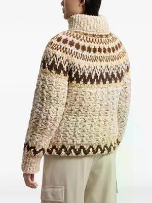 Moncler Patterned Zip Cardigan - Neutrals