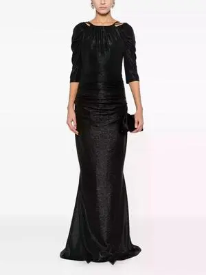 Talbot Runhof Ruched Maxi Dress