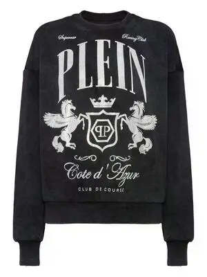 Philipp Plein Crystal-embellished Sweatshirt - Black