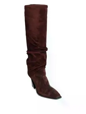 JIMMY CHOO 85mm Square-toe Knee-high Boots