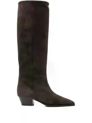 AeydĒ 40mm Medea Pointed Boots - Brown