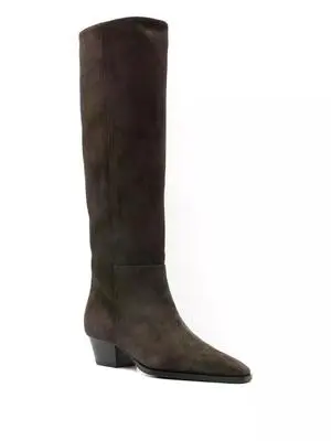 AeydĒ 40mm Medea Pointed Boots - Brown