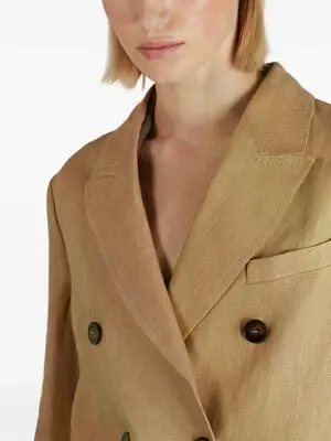 Montedoro Linen Double-breasted Blazer