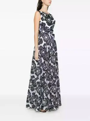 Talbot Runhof Floral-print Gown