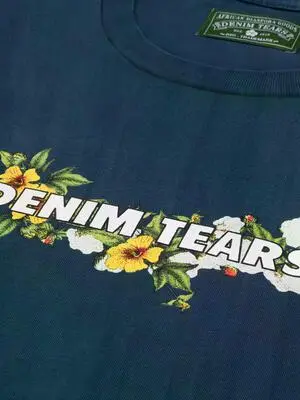 DENIM TEARS Logo-print T-shirt - Blue