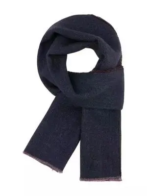 Boggi Milano Chevron-knit Scarf - Blue