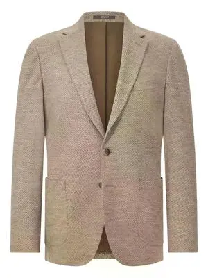 Boggi Milano Micro-patterned Single-breasted Blazer