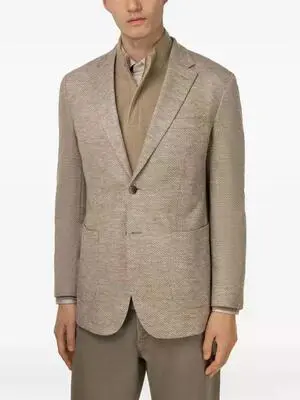 Boggi Milano Micro-patterned Single-breasted Blazer