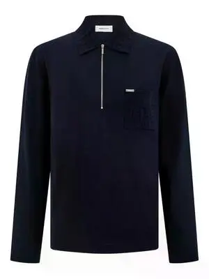 FERRAGAMO Zip Long-sleeved Polo Shirt
