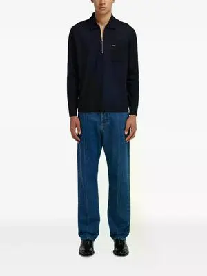 FERRAGAMO Zip Long-sleeved Polo Shirt