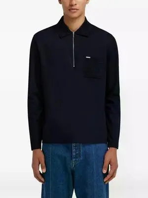 FERRAGAMO Zip Long-sleeved Polo Shirt
