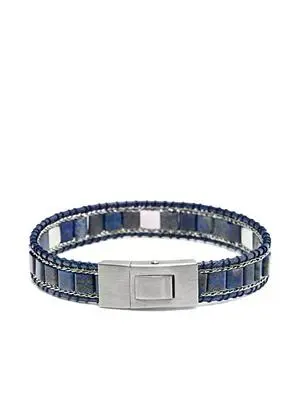 NIALAYA JEWELRY Stud Lapis Lazuli Bracelet - Blue