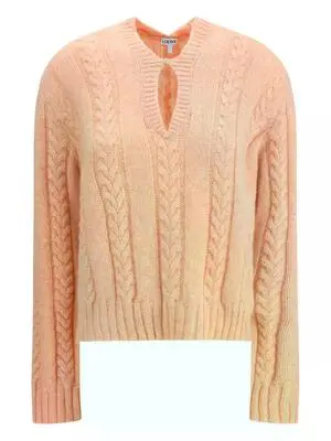 Loewe Cable-knit V-neck Sweater