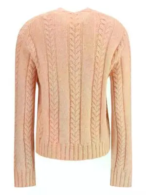 Loewe Cable-knit V-neck Sweater