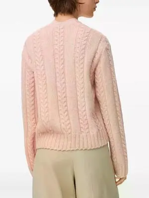 Loewe Cable-knit V-neck Sweater
