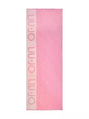 Liu Jo Logo-detail Fringed Scarf - Pink