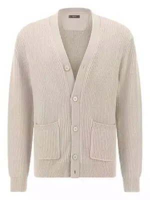 Boggi Milano Ribbed Knit Cardigan